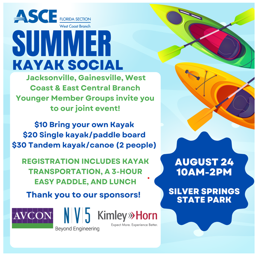 ASCE YMF Joint Kayak Social - Bayer United Engineering Consultants